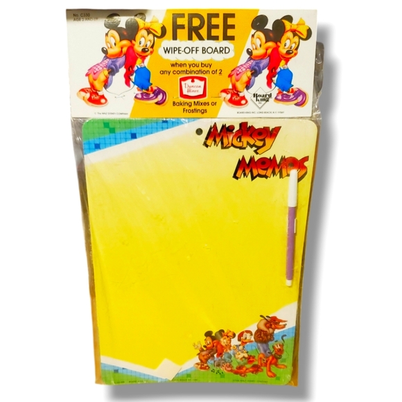 Disney | Office | Vintage 4 Disney Mickey Mouse Memos Duncan Hines Wipe ...